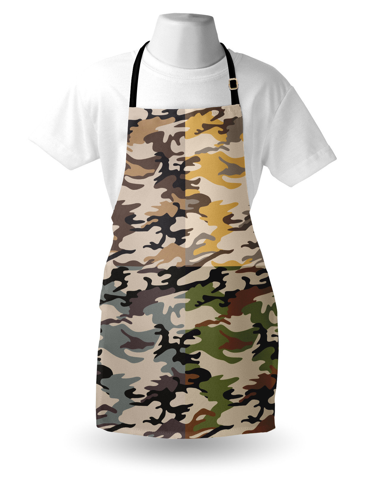 East Urban Home Camo Apron Unisex, Different Colored Patterns, Adult ...