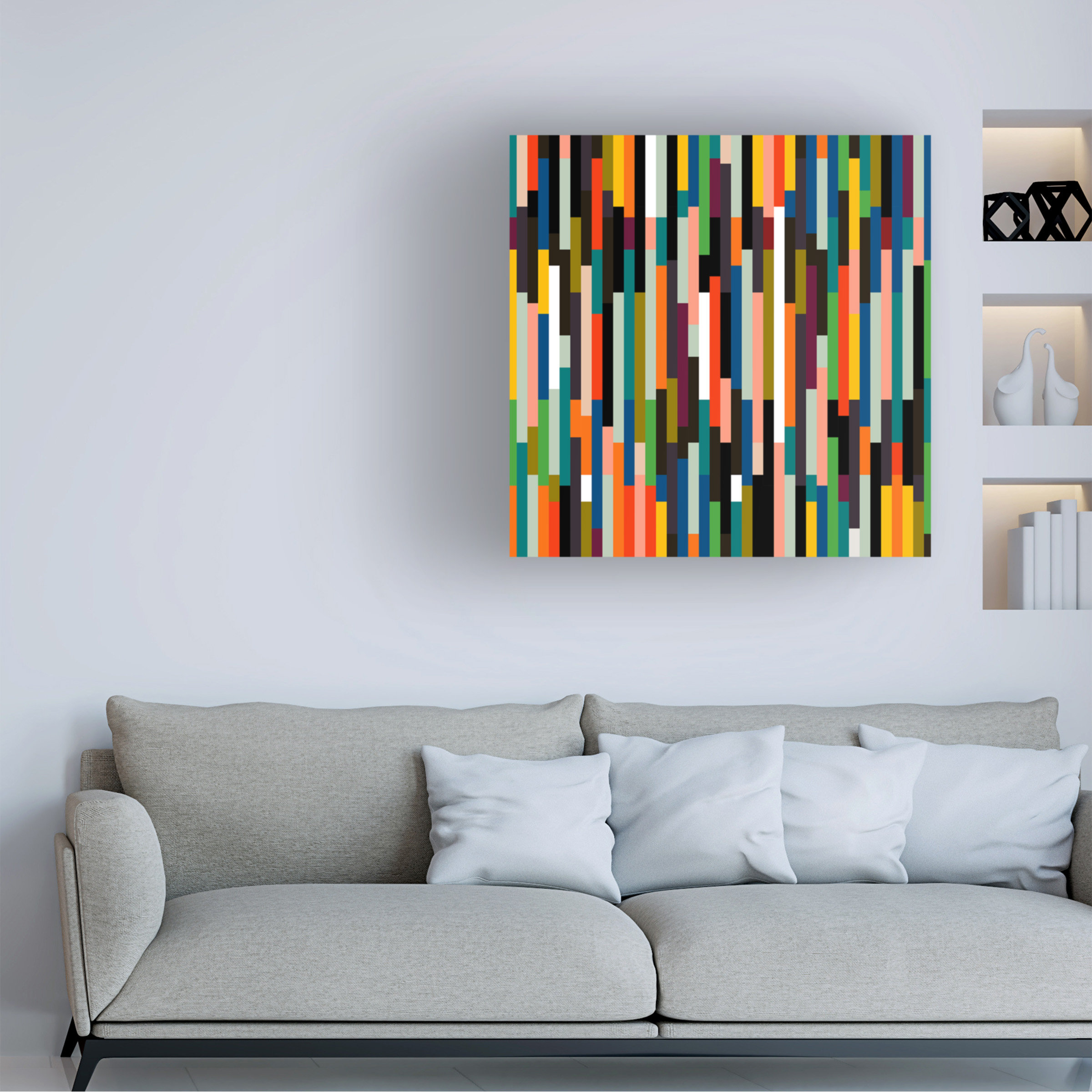 Trademark Fine Art Ana Rut Bre Stripes Retro Big Canvas Art | Wayfair