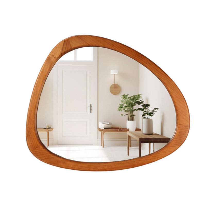 Wrought Studio Doruk Irregular Wooden Bathroom/Vanity Mirror & Reviews ...