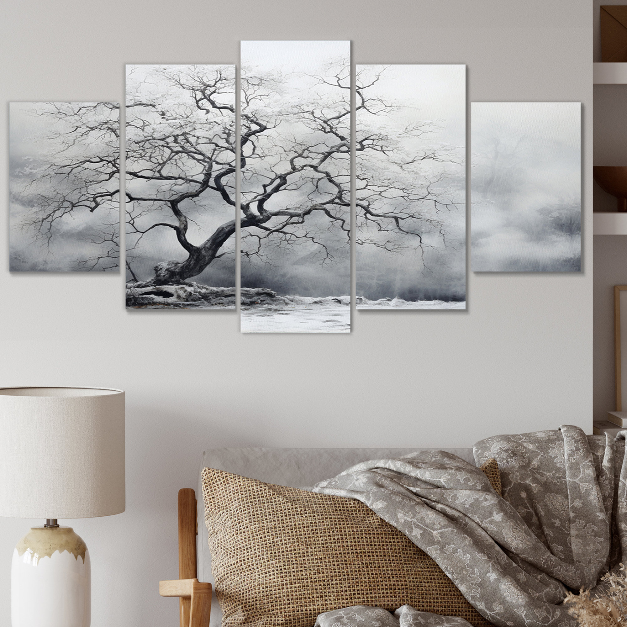 Lark Manor™ Tree Monochrome Ethereal Reverie III - Floral Wall Decor ...