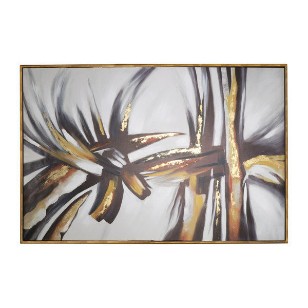 Everly Quinn Abstract Neutral Picture Frame Painting on Canvas | Wayfair