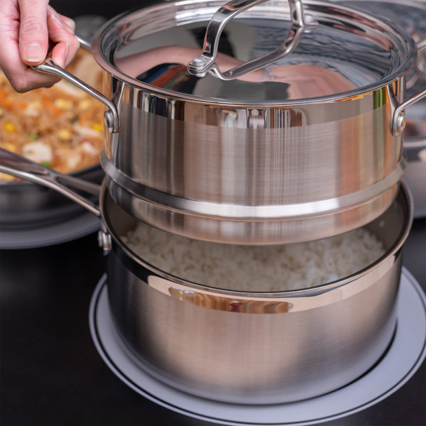 Deco Chef 12 Piece Stainless Steel Cookware Set with 12 Piece Knife Set ...