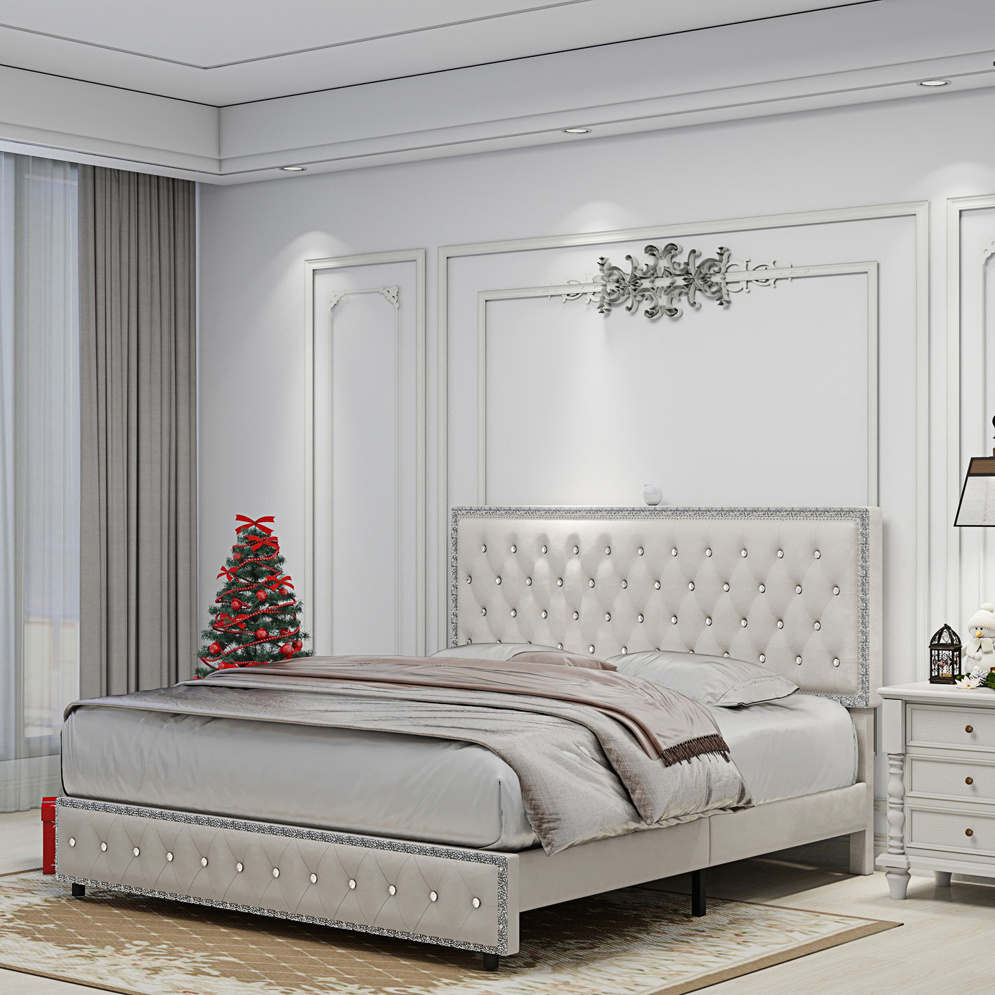 Mercer41 Bed Frame With Star Projector Galaxy Light | Wayfair