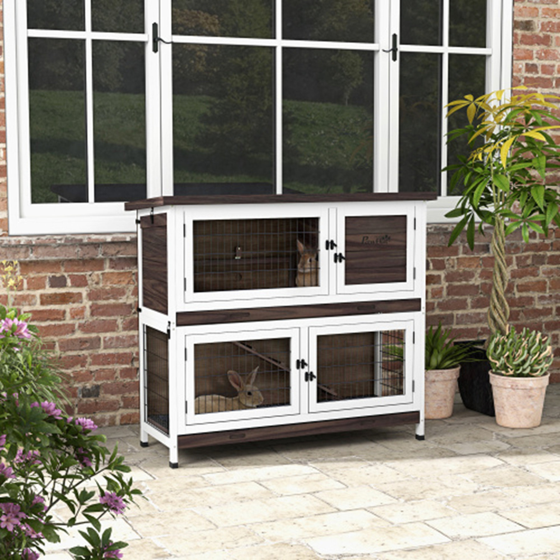 One Allium Way® Rabbit Hutch | Wayfair