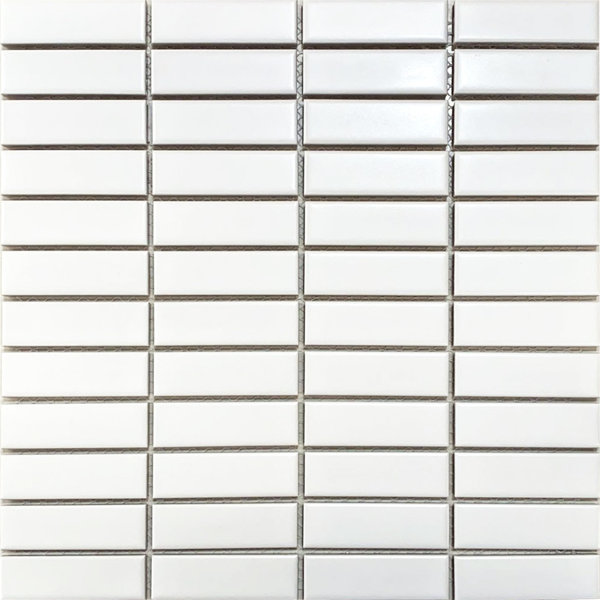 Emser Tile Impact™ 1" x 3" Beveled Porcelain Grid Mosaic Tile | Wayfair