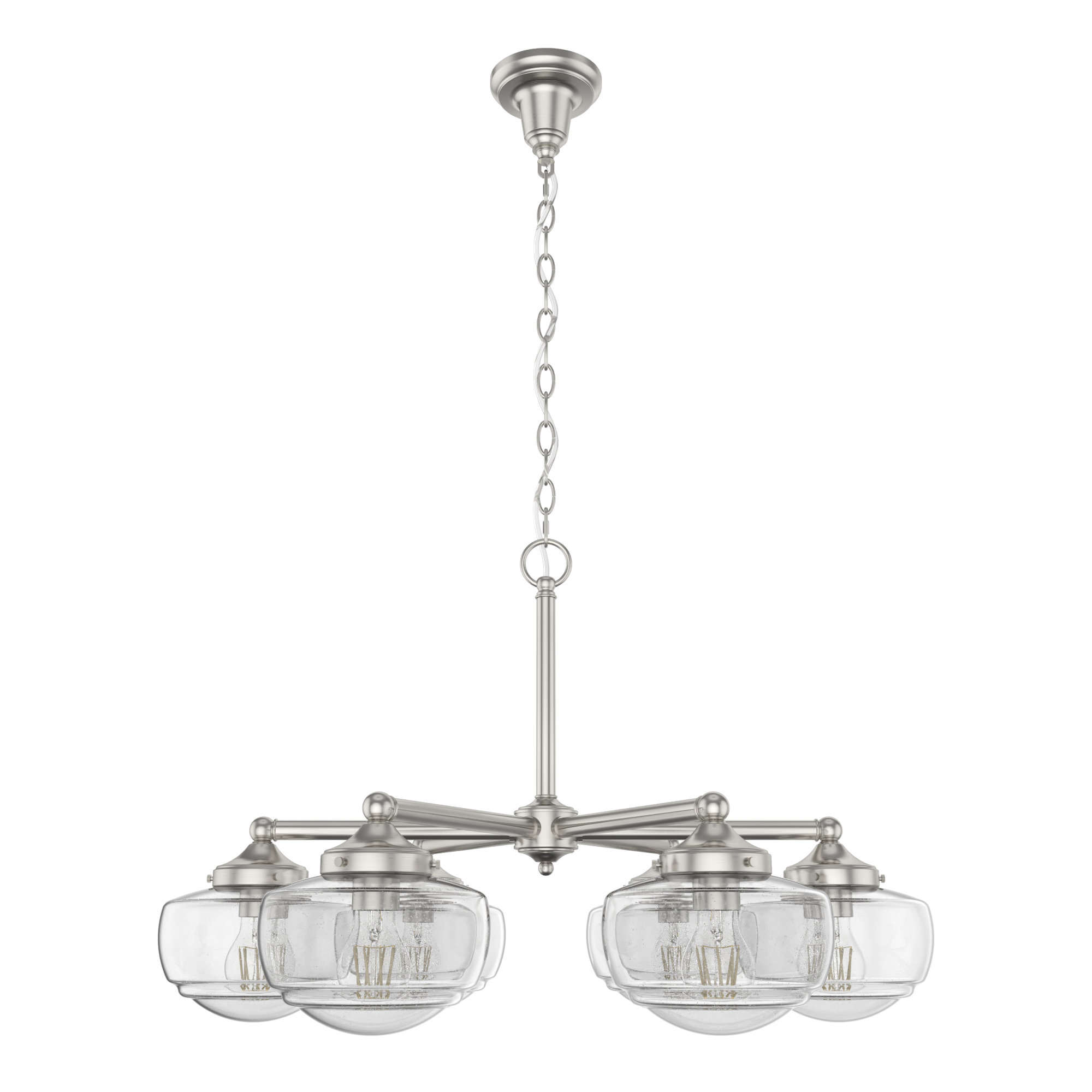 Hunter Fan Hunter Saddle Creek 6 Light Chandelier Ceiling Light Fixture ...