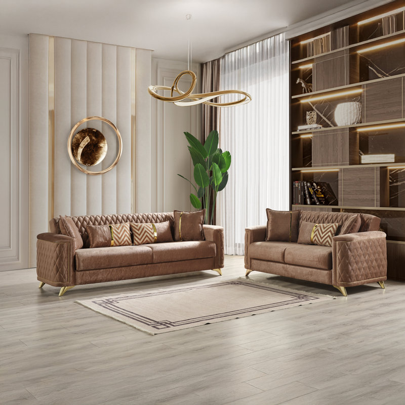 Everly Quinn Sombir 2 - Piece Living Room Set & Reviews | Wayfair