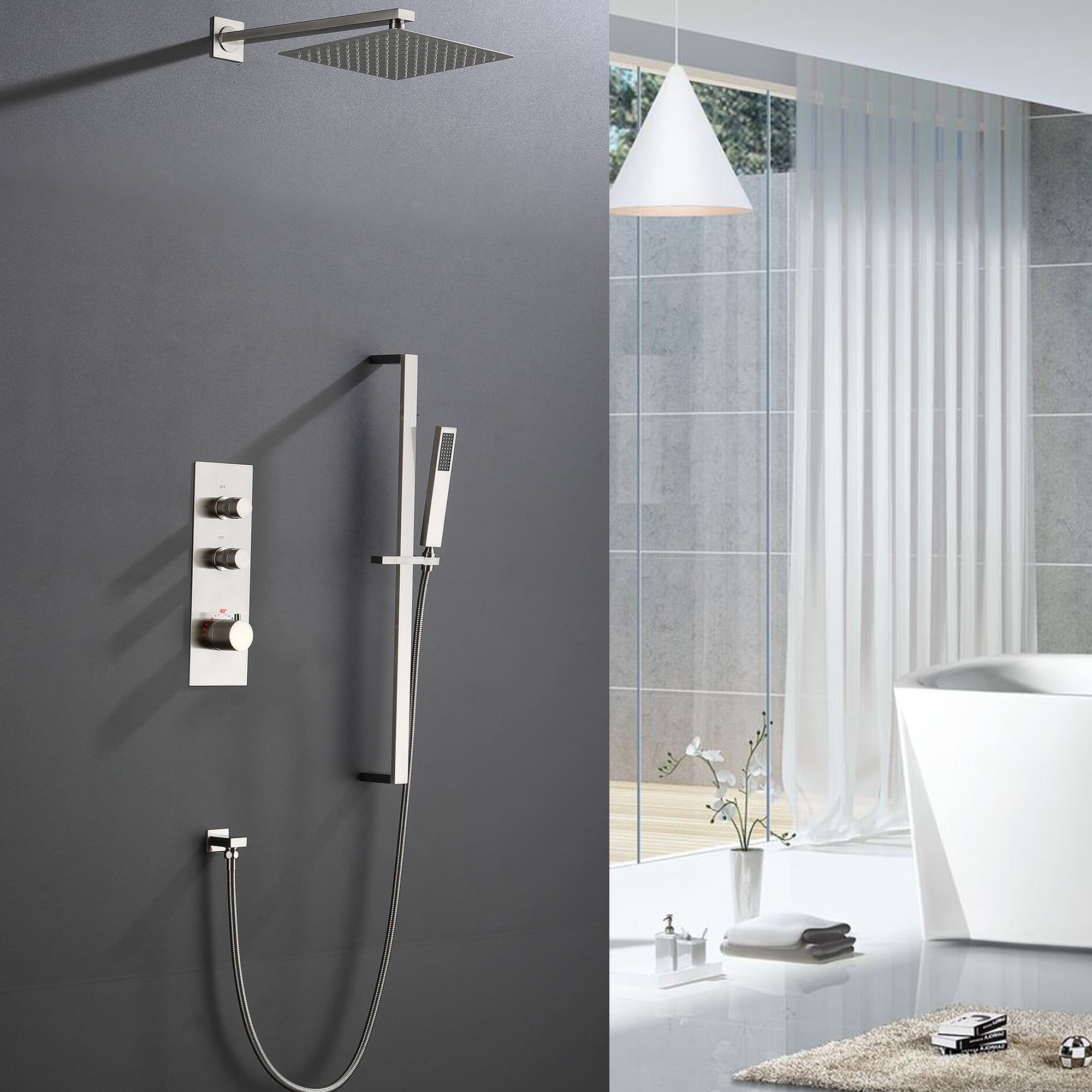 MODLAND Système de douche complet thermostatique de luxe avec valve ...