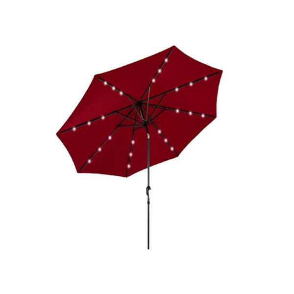 Arlmont & Co. Hachaliah 9'10" Lighted Market Umbrella | Wayfair