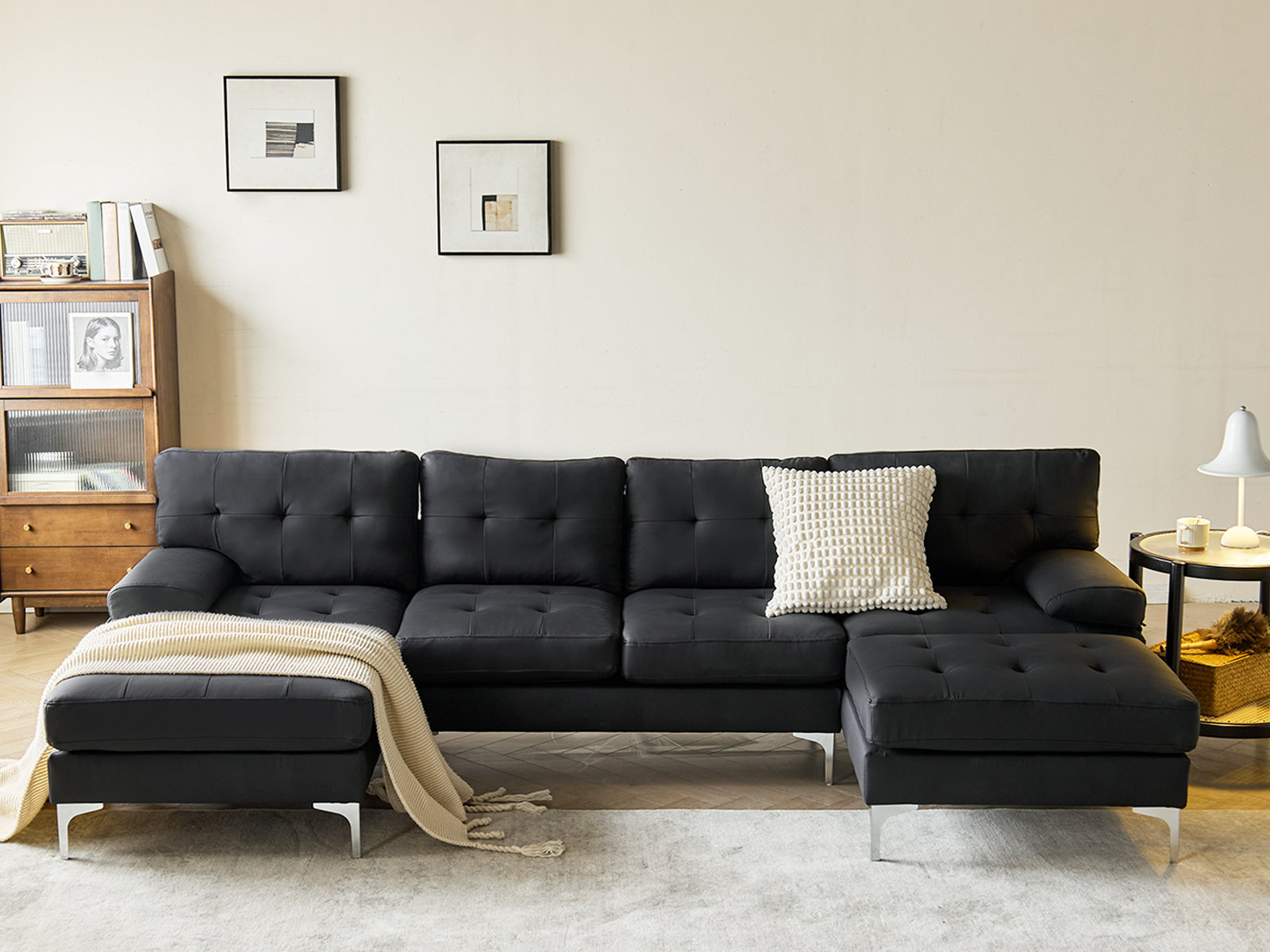 Wrought Studio 3-Piece Reversible Modular Sectional Sofa Couch ...