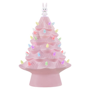 The Holiday Aisle® Ceramic Easter Bunny Teal Tree & Reviews | Wayfair
