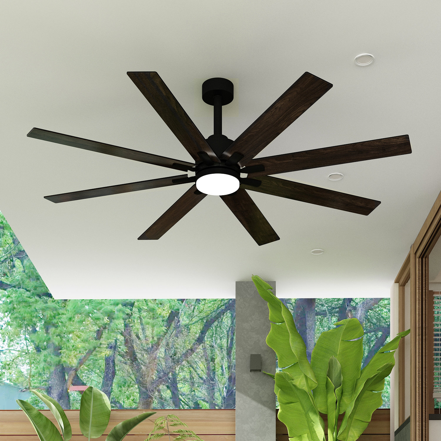 Ivy Bronx 72" Ceiling Fan With Light & Remote – 3-Colour LED, 6-Speed ...
