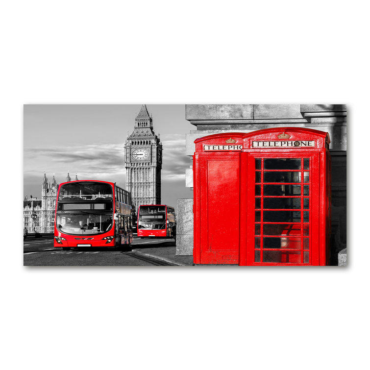 Brayden Studio Red Buses - Wrapped Canvas Art Prints | Wayfair.co.uk
