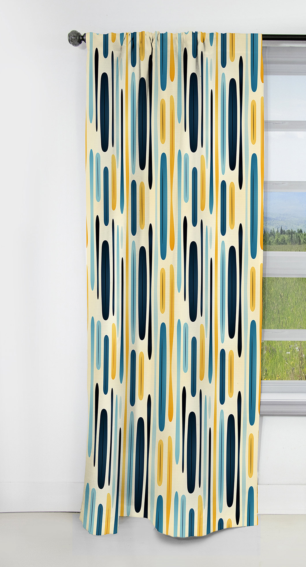 Design Art Blue And Yellow Striped Pattern Harmony - Stripped Striped ...