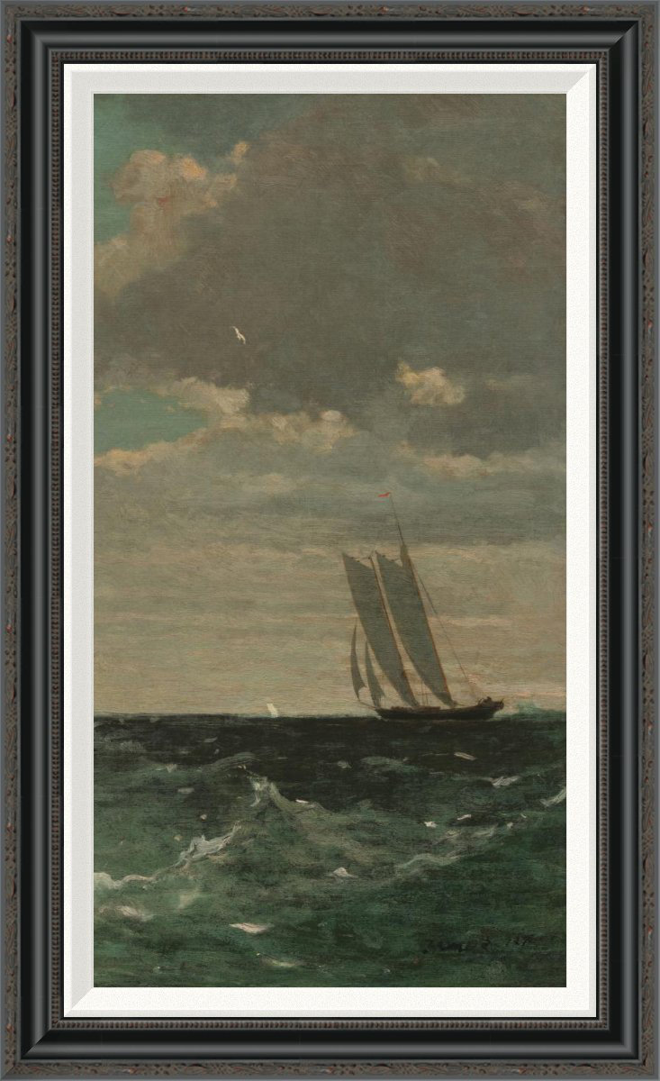 Vault W Artwork 'Breezing Up (right)' by Winslow Homer Framed Painting ...