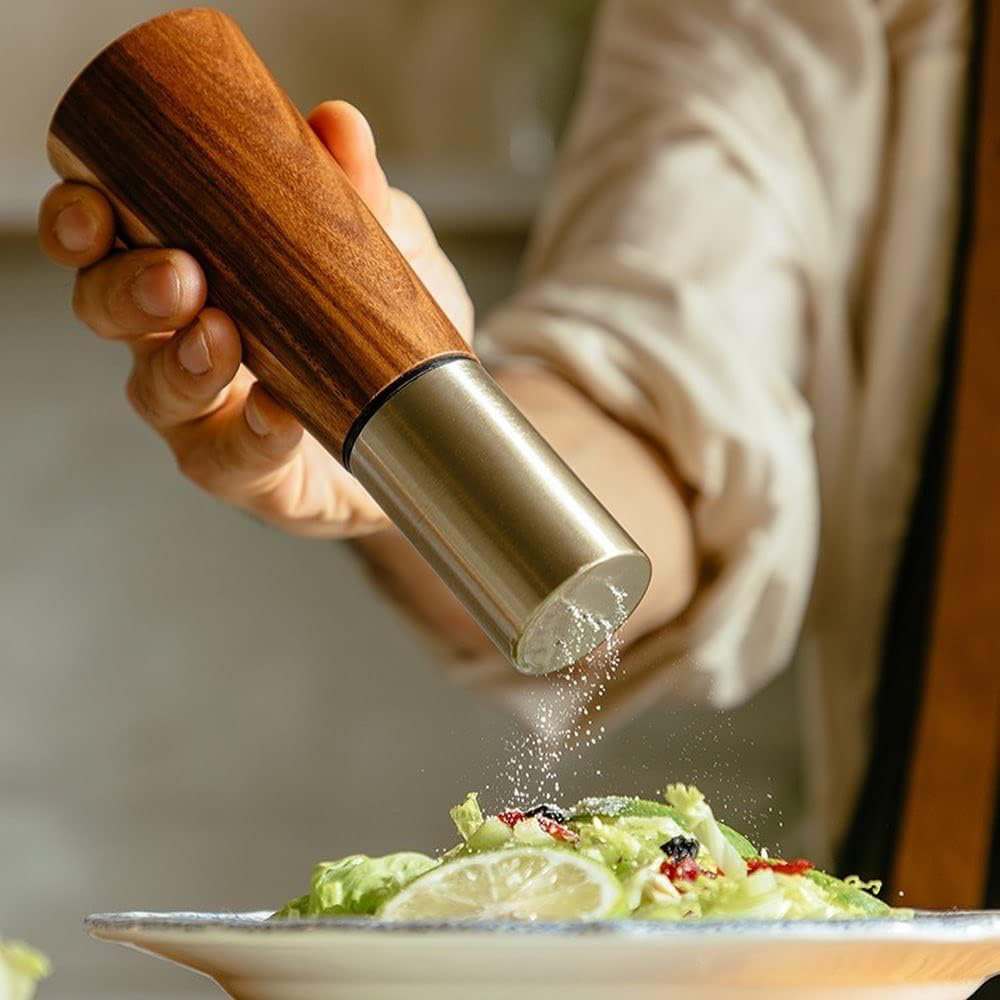 MD Nook Store Gold Stainless Steel Salt Shaker & Pepper Grinder Set ...