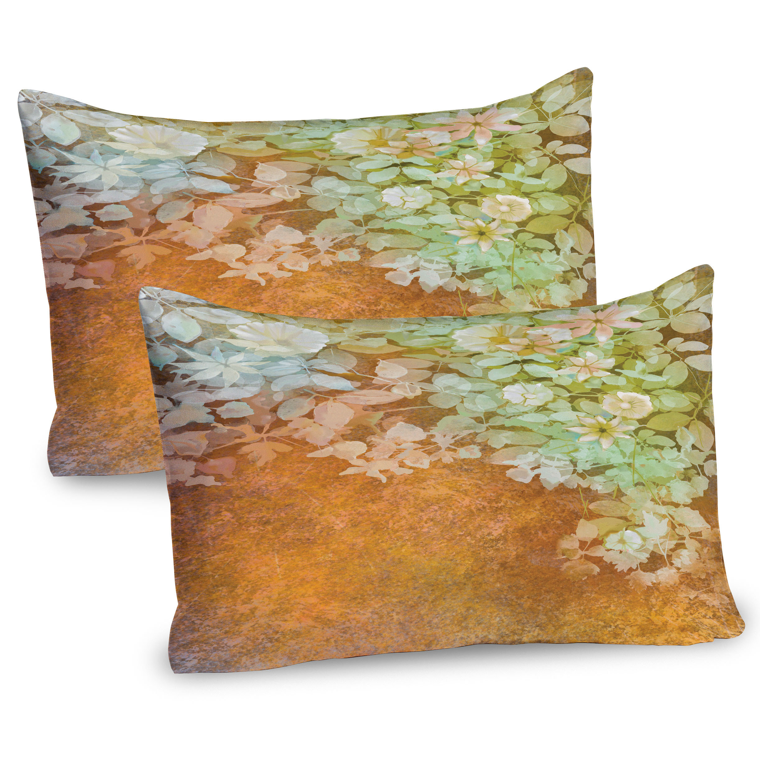 Ambesonne Vintage Pillow Sham 2 Pack Blur Paper Background Green ...