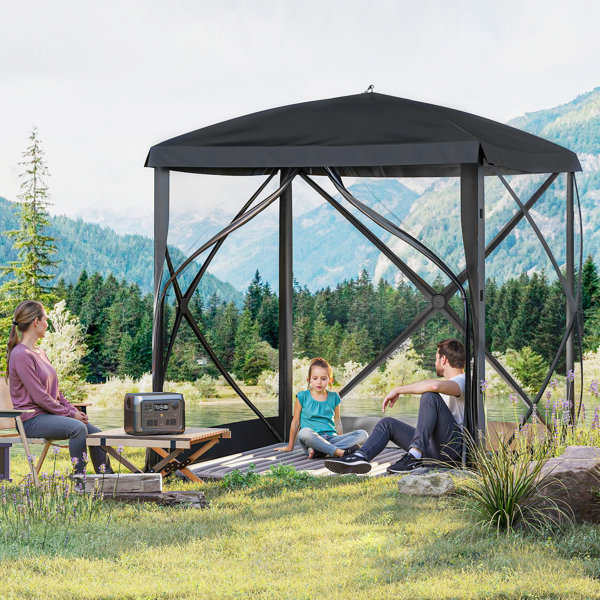 Outsunny Pop-Up Screen House Gazebo Camping Instant Setup Tent ...