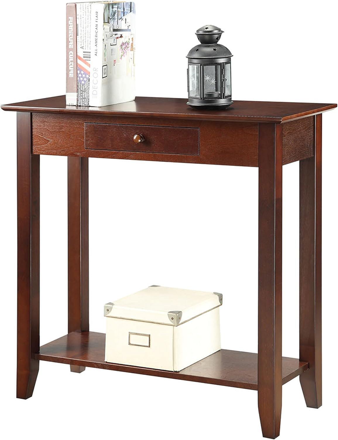 Red Barrel Studio® American Heritage Espresso Hall Table With Drawer ...