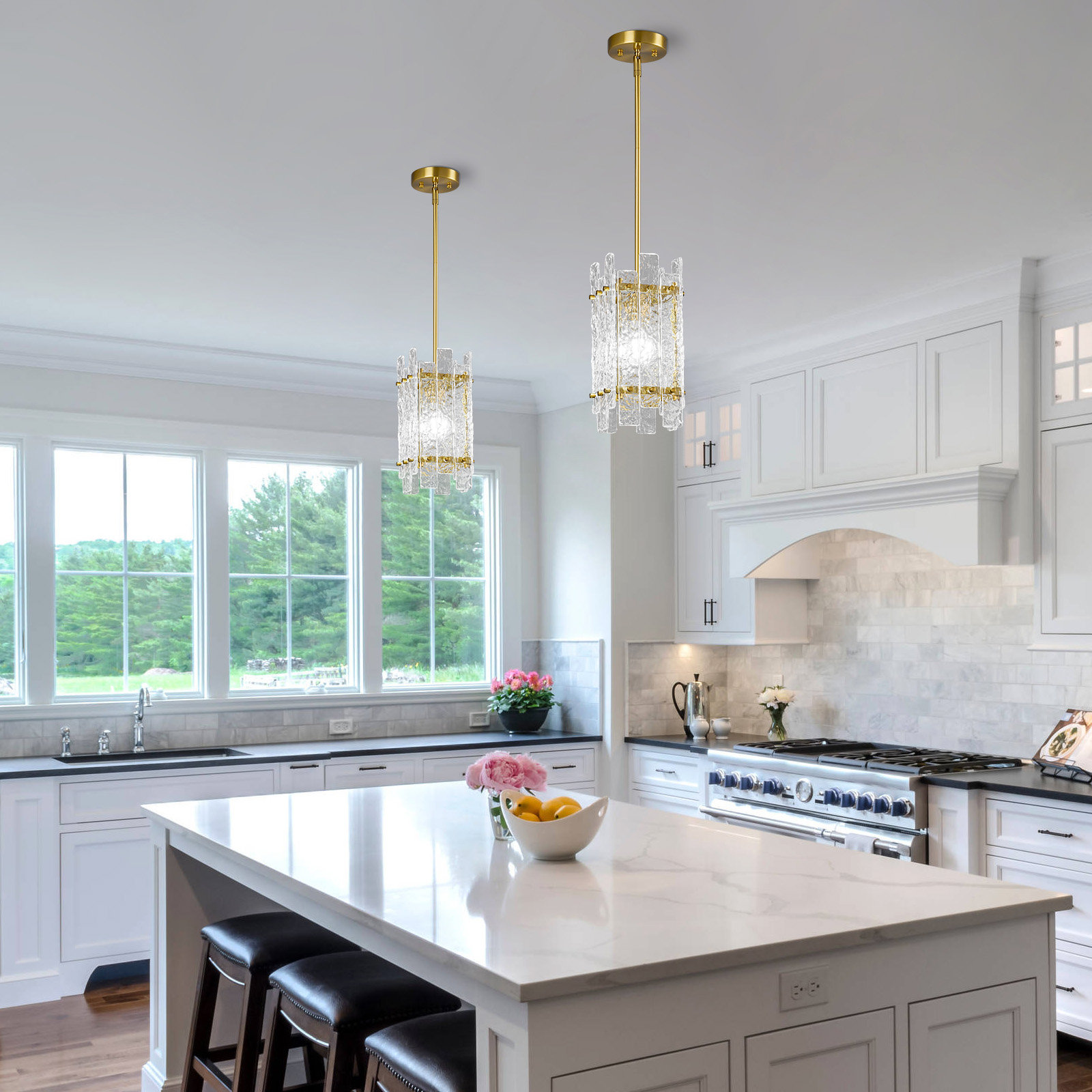 Mercer41 Modern Crystal Pendant Lighting Gold Mini Pendant Lights ...