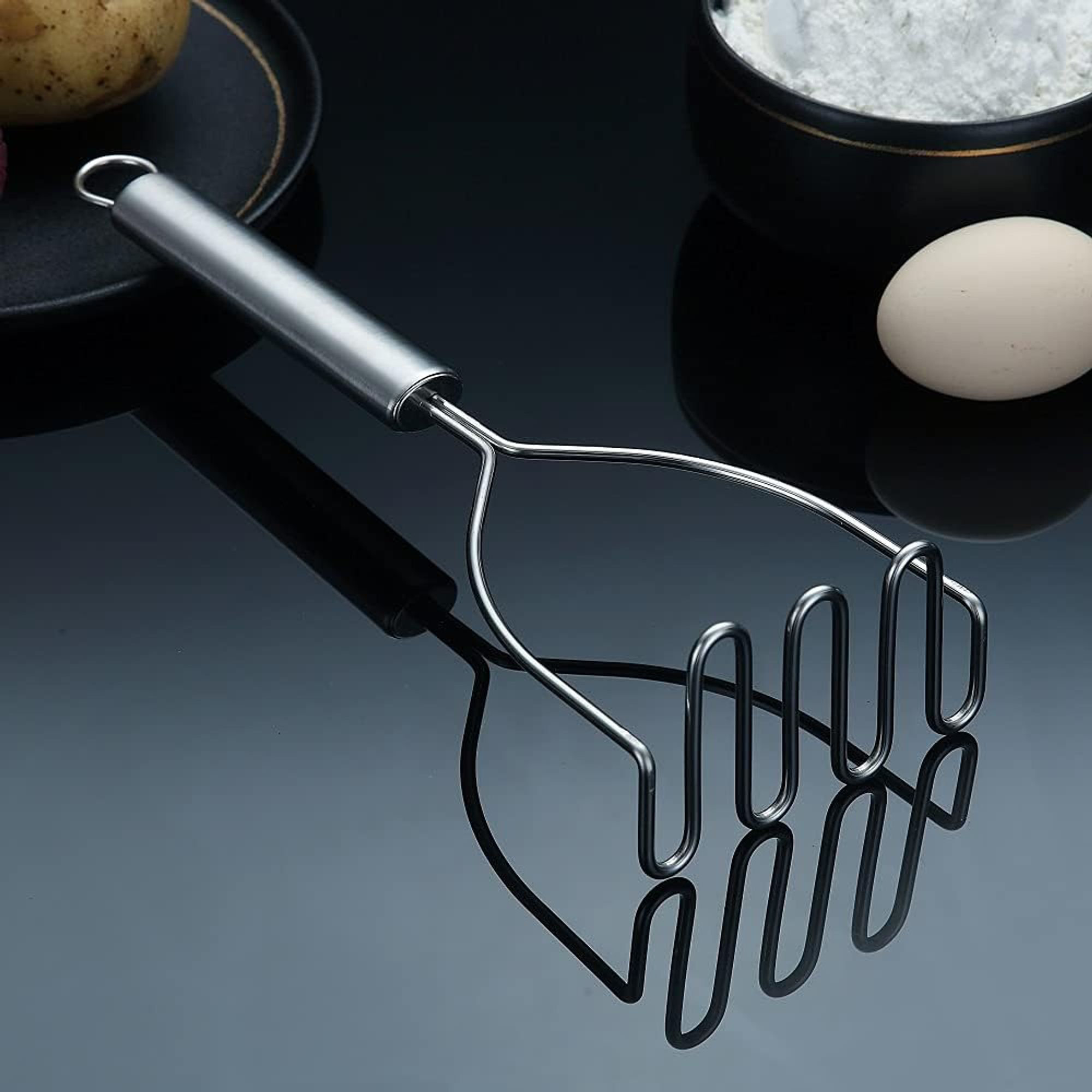 HHA Potato Masher, Stainless Steel Heavy Duty Metal Potato Ricer With ...