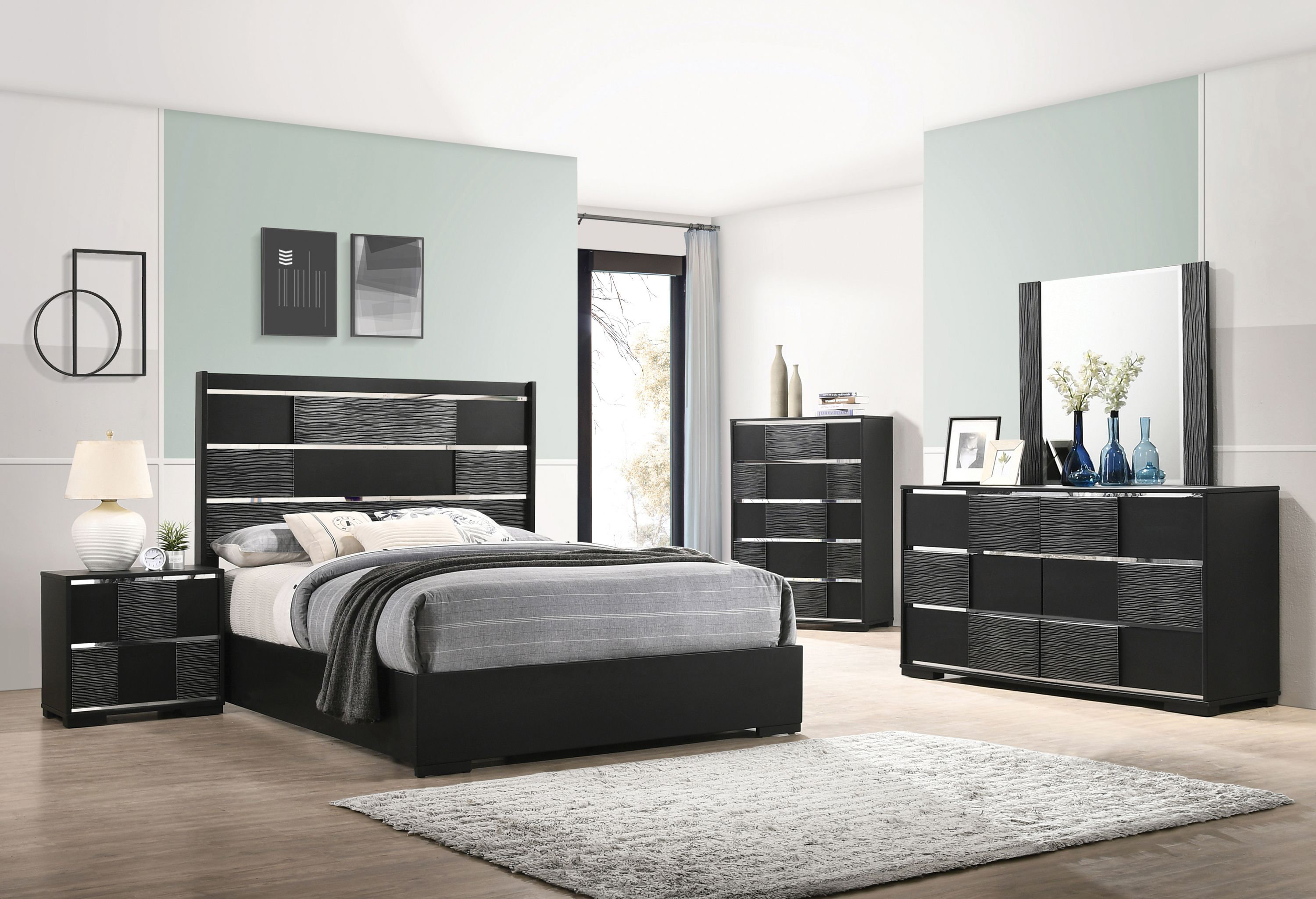Brayden Studio® Neda Panel Bedroom Set 5 Pieces | Wayfair