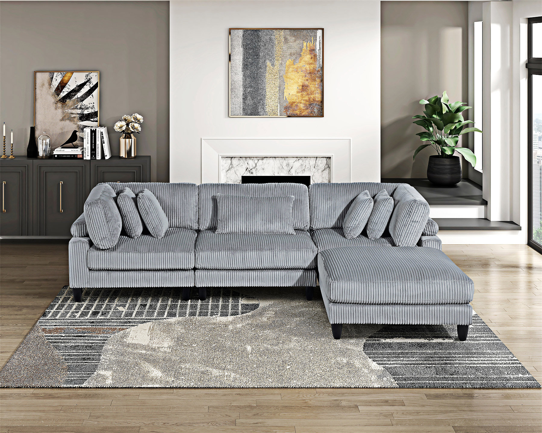 Hokku Designs Modular Sectional Sofa Set | Wayfair