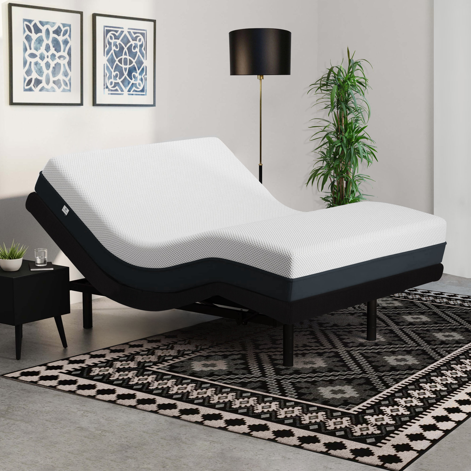 Alwyn Home Germanton 4-Inch Bed Base with Wallhugger Pillow Tilt, Dual ...