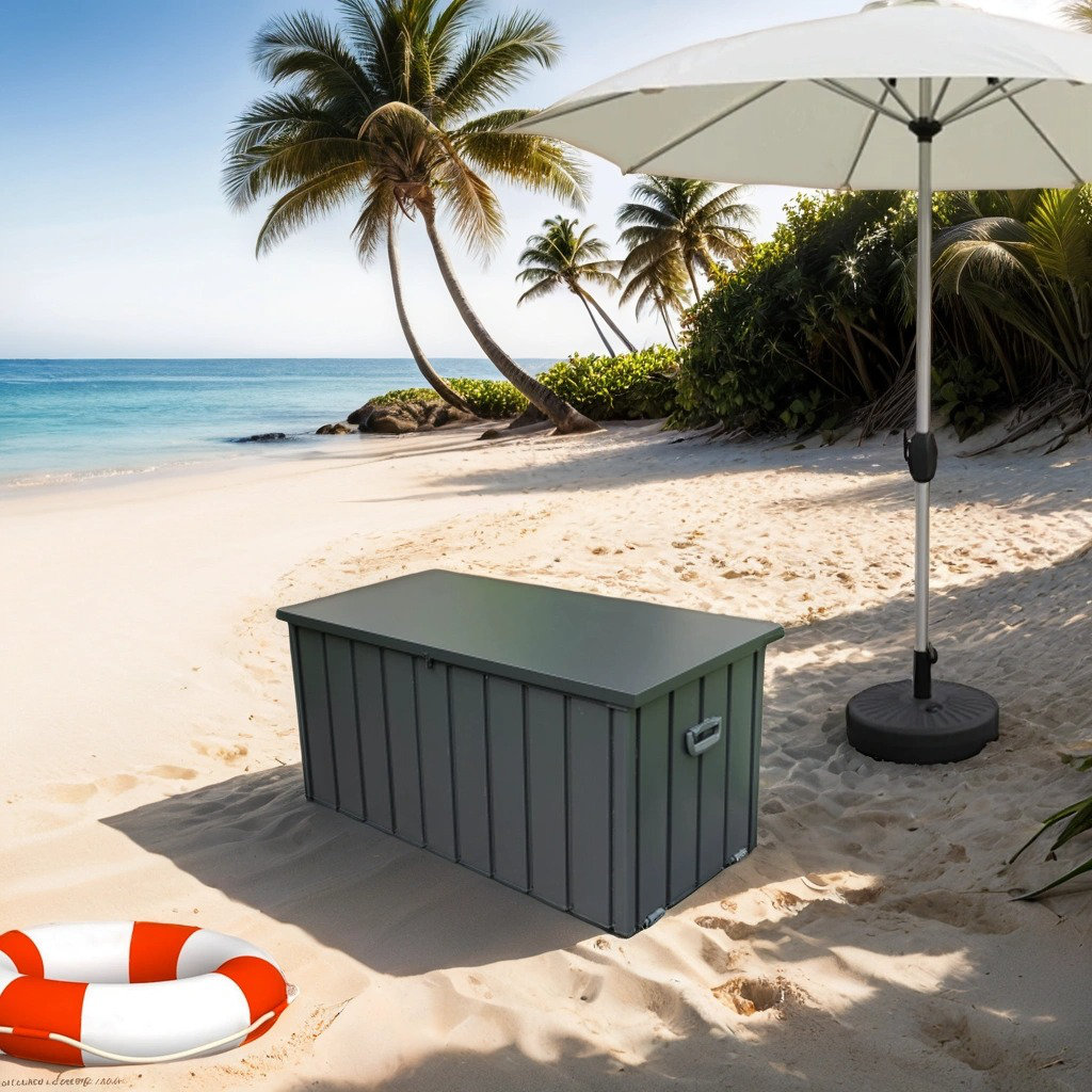 Harmony Edge Harmony 100 Gallons Waterproof Outdoor Steel Deck Box ...