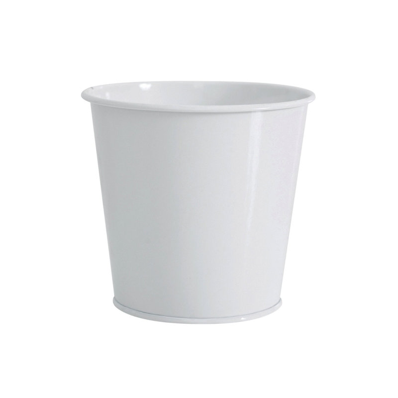 Ebern Designs White Bucket Shaped Planter | Wayfair