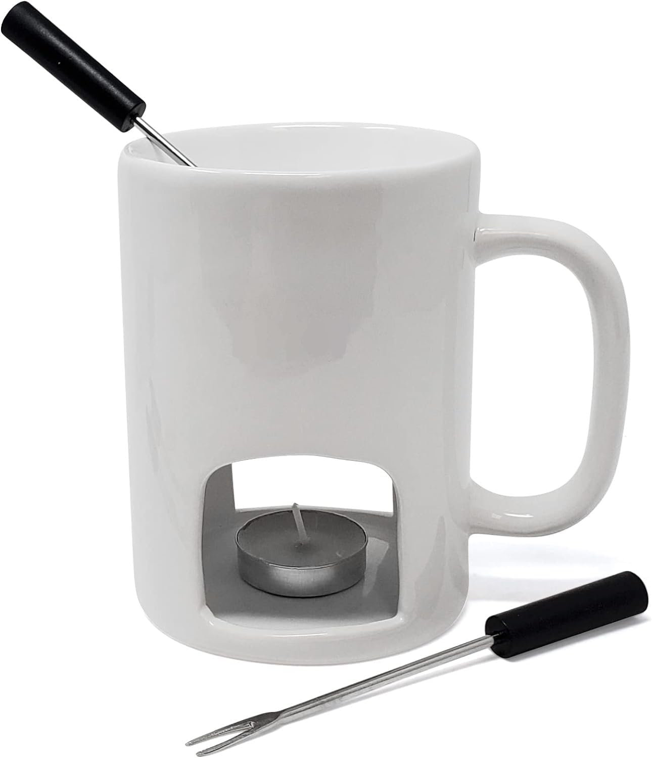 Kovot Personal Fondue Mugs Set Of 2 White | Ceramic Mugs For Chocolate ...