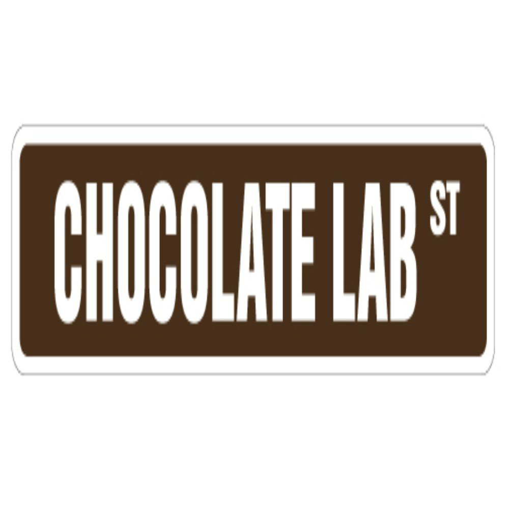SignMission Chocolate Lab Street Sign Dog Pet Labrador Novelty Purebred ...