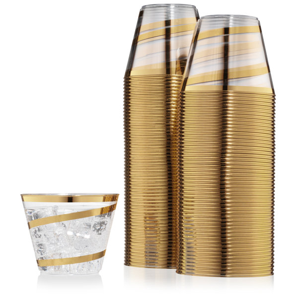 Perfect Settings Tableware 110 Pack Clear Plastic Cups, Disposable ...