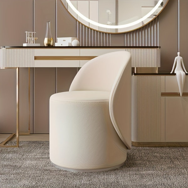 Latitude Run® 1pc, Bedroom Dressing Stool, Rotating Stool, Light Luxury ...