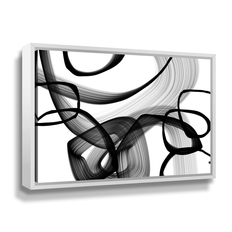 Abstract Poetry in Black and White 91 by Irena Orlov Print on Canvas