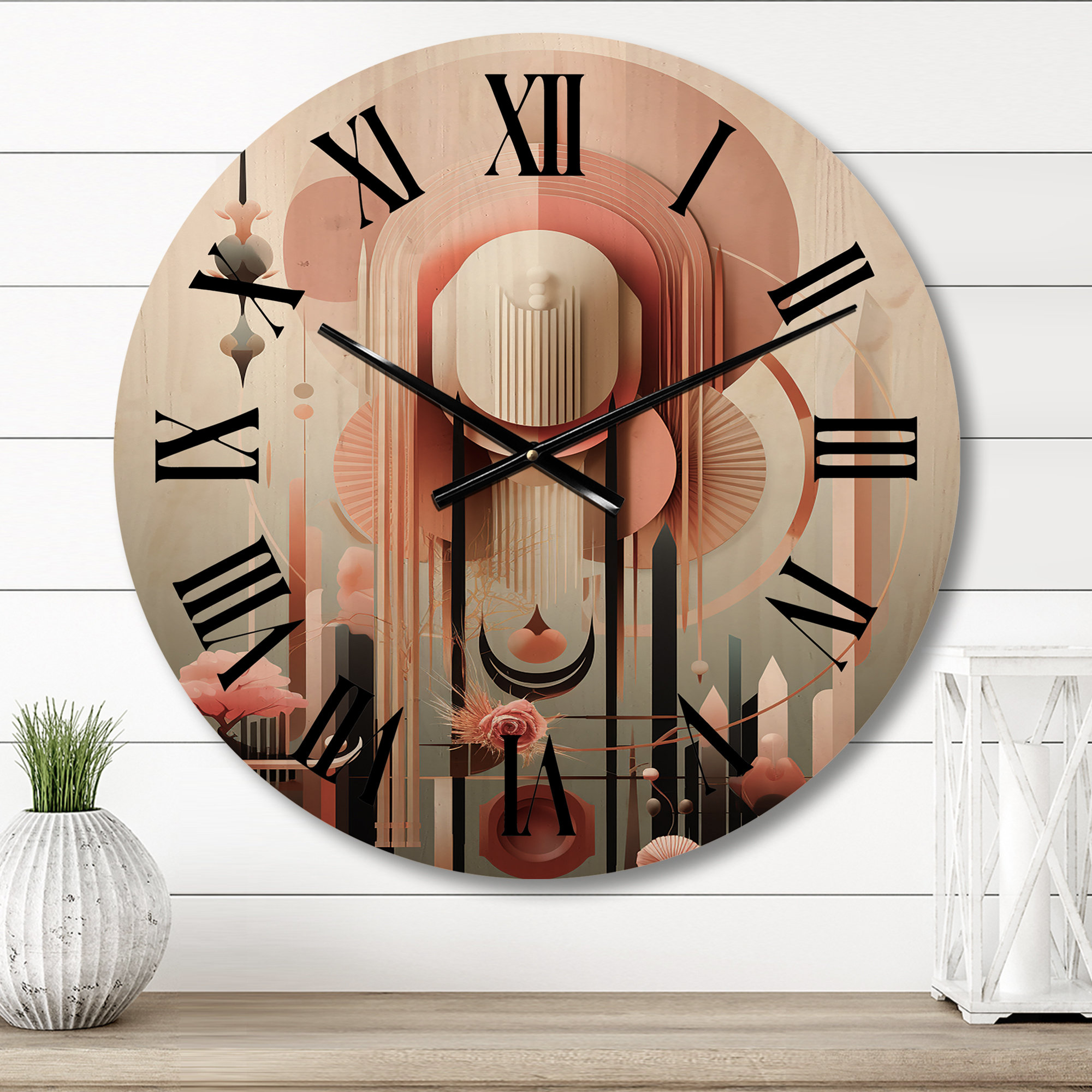 East Urban Home Retro Boho Chic Minimal Geometry Retro Rose - Modern ...