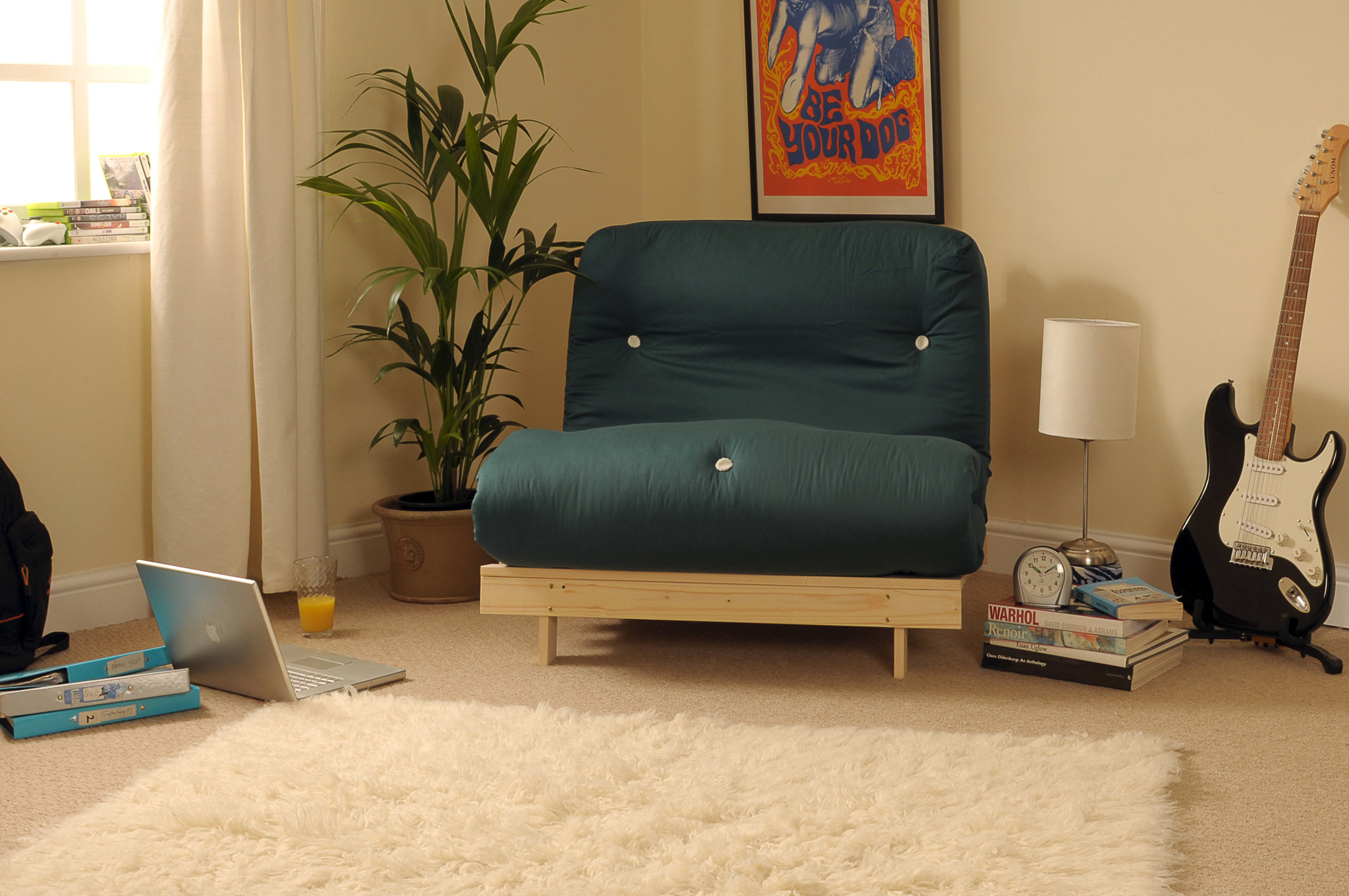 Latitude Run Trishelle 76cm Upholstered Tufted Futon Chair & Reviews ...