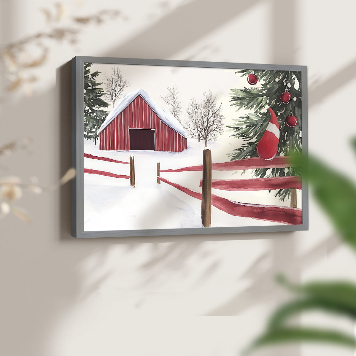 The Holiday Aisle® Chirstmas Art-DLXXV -Framed Print - Restickable ...