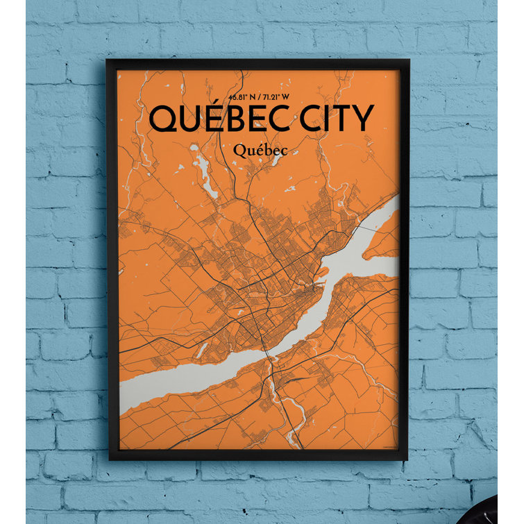 OurPoster.com « québec city map », reproduction d’impression sur ...