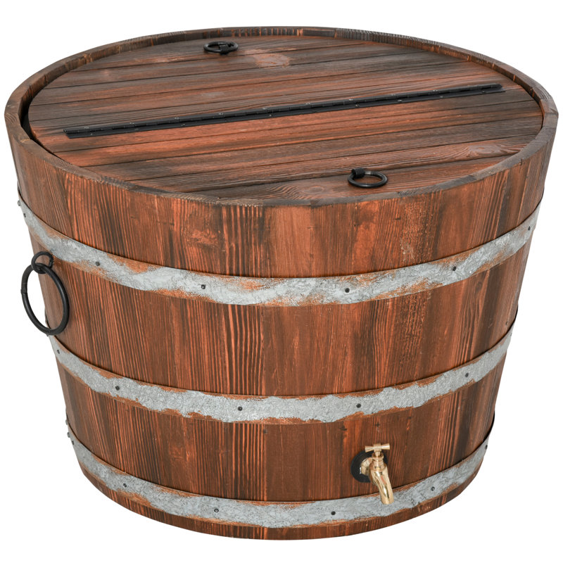 Outsunny Wooden Cooler Ice Bucket & Reviews | Wayfair
