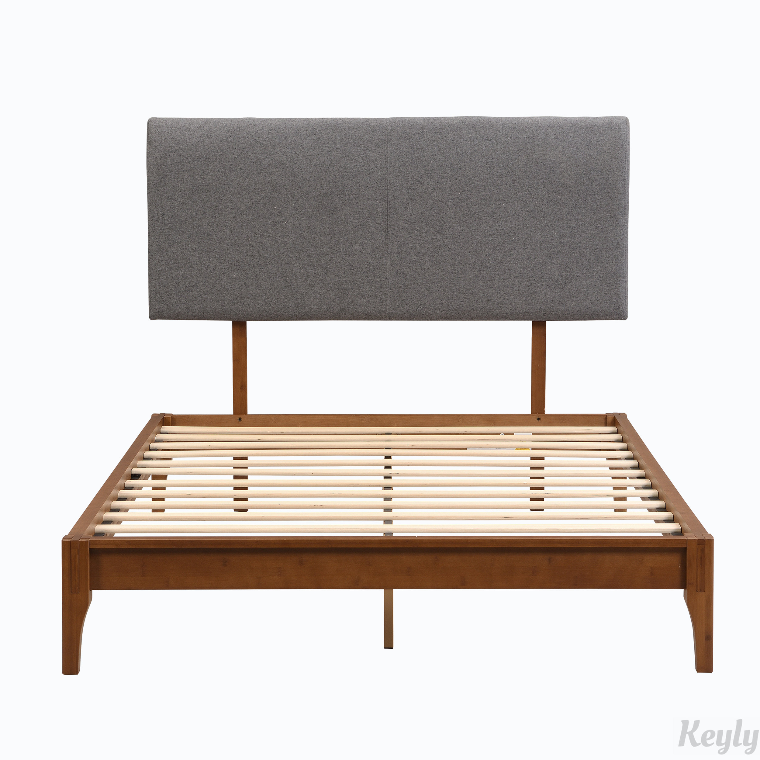 Latitude Run® Solid Dry Bamboo Wood Platform Bed Frame with Adjustable ...