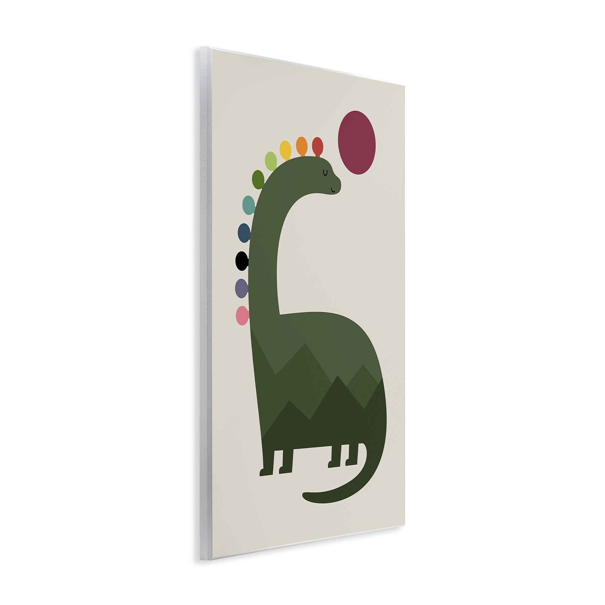 George Oliver Minimal Rainbow Dinosaur Wall Plaque Art, design by Andy ...
