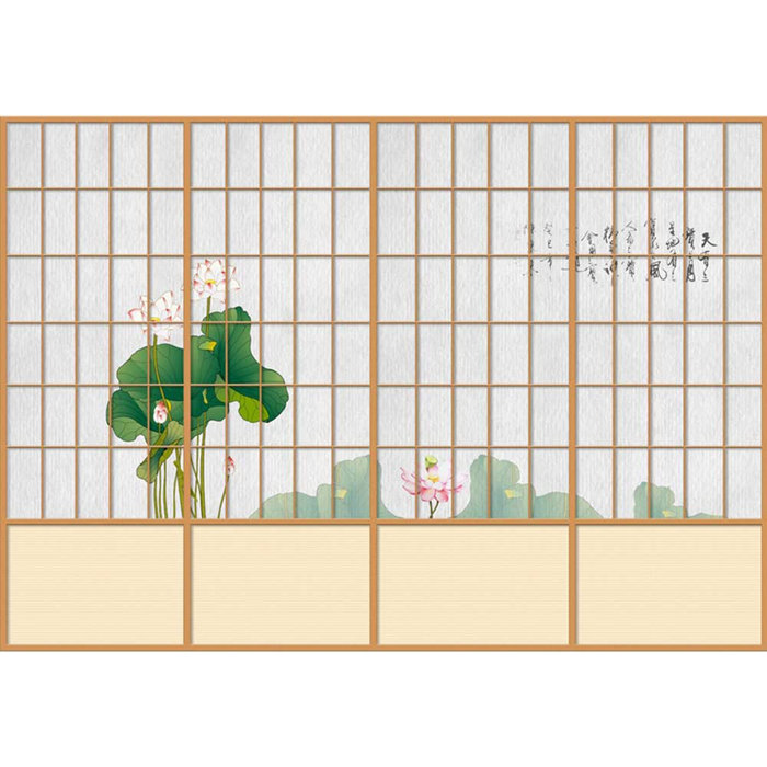 IDEA4WALL Japanese Scenery Peel & Stick Floral Border | Wayfair