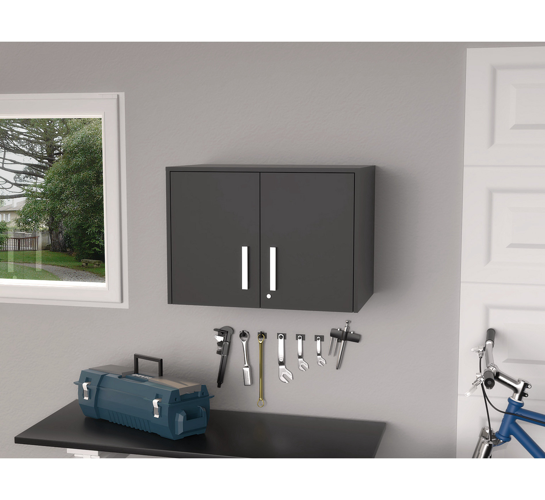 Ebern Designs Gesko Wall Storage Cabinet, 3 Shelves | Wayfair