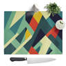 Metro Lane Suprematism Art Modern Vol.3 Abstract Glass Chopping Board ...
