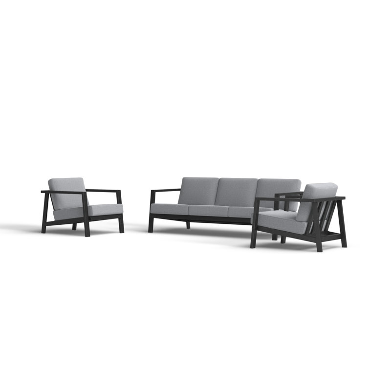 Birch Lane™ Pindall 3-Piece Deep Seating Set | Wayfair