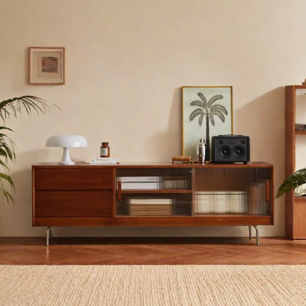 Aurora Craft Retro Storage Solid Wood TV Cabinet 70.86'' W Storage ...