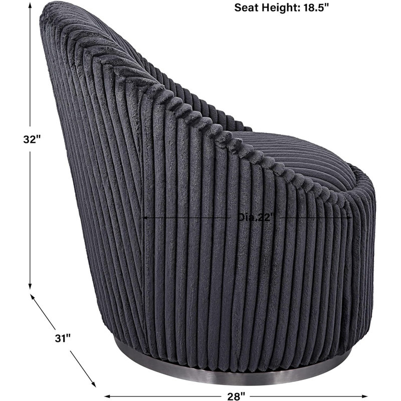 Wrought Studio™ Modern Style Swivel Accent Chair & Barrel Chair | Wayfair