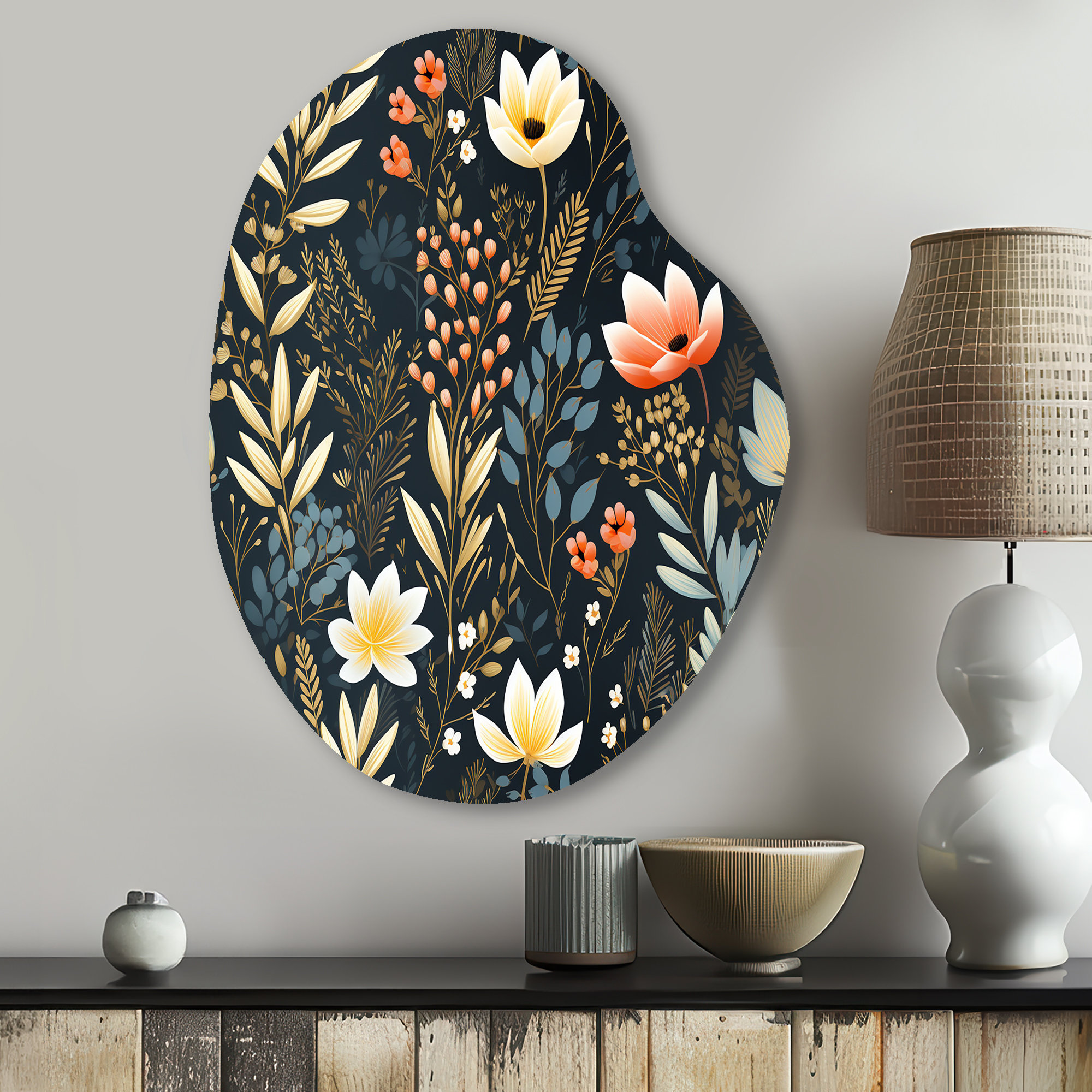 Design Art Nature's Exquisite Floral Collage - Floral Pear Shape ...