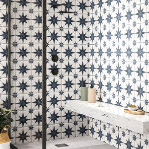 Merola Tile Stella 10" x 10" Porcelain Patterned Wall & Floor Tile ...